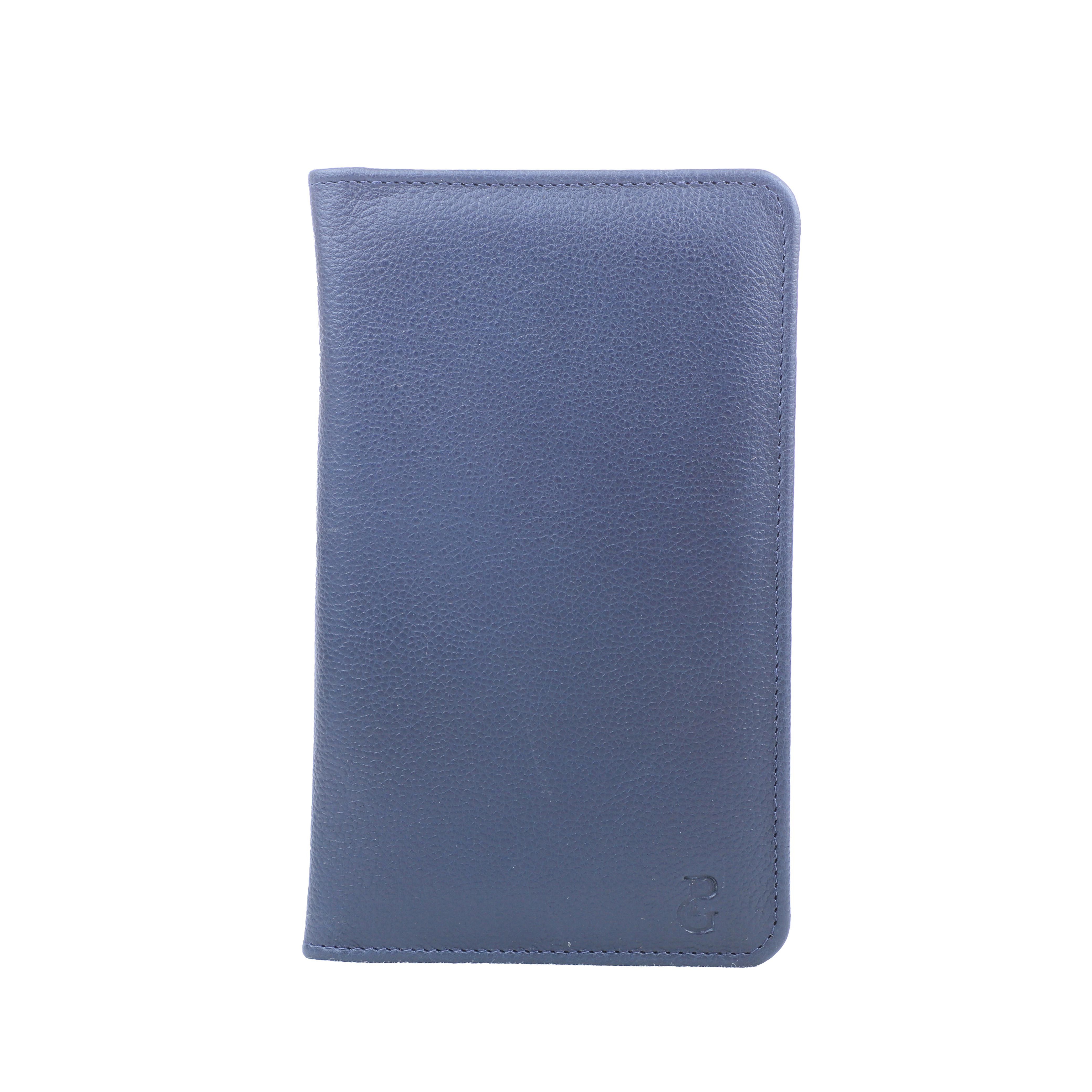Bennet Travel Wallet Genuine Leather Navy Blue