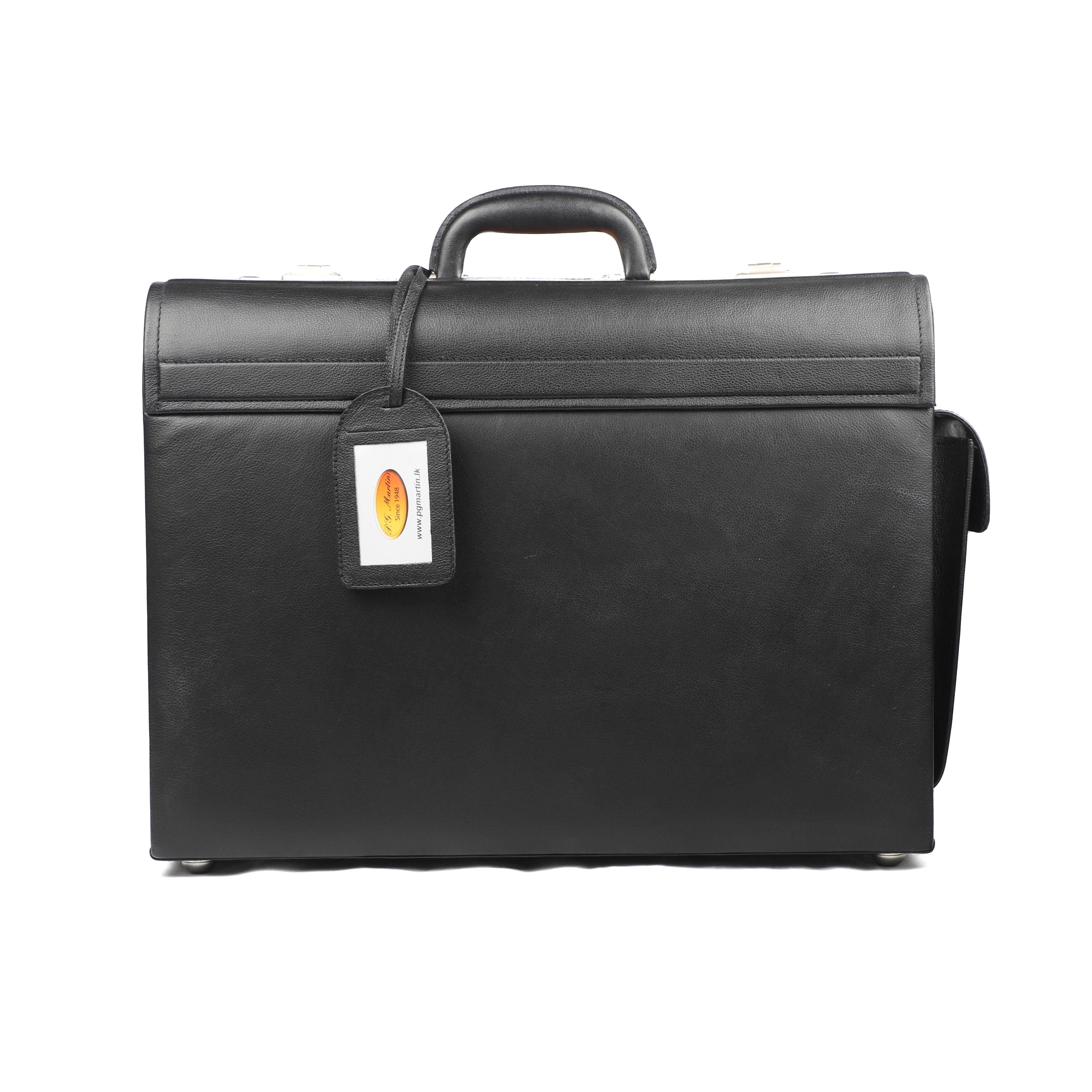 Boulder Attaché Case Genuine Leather Black