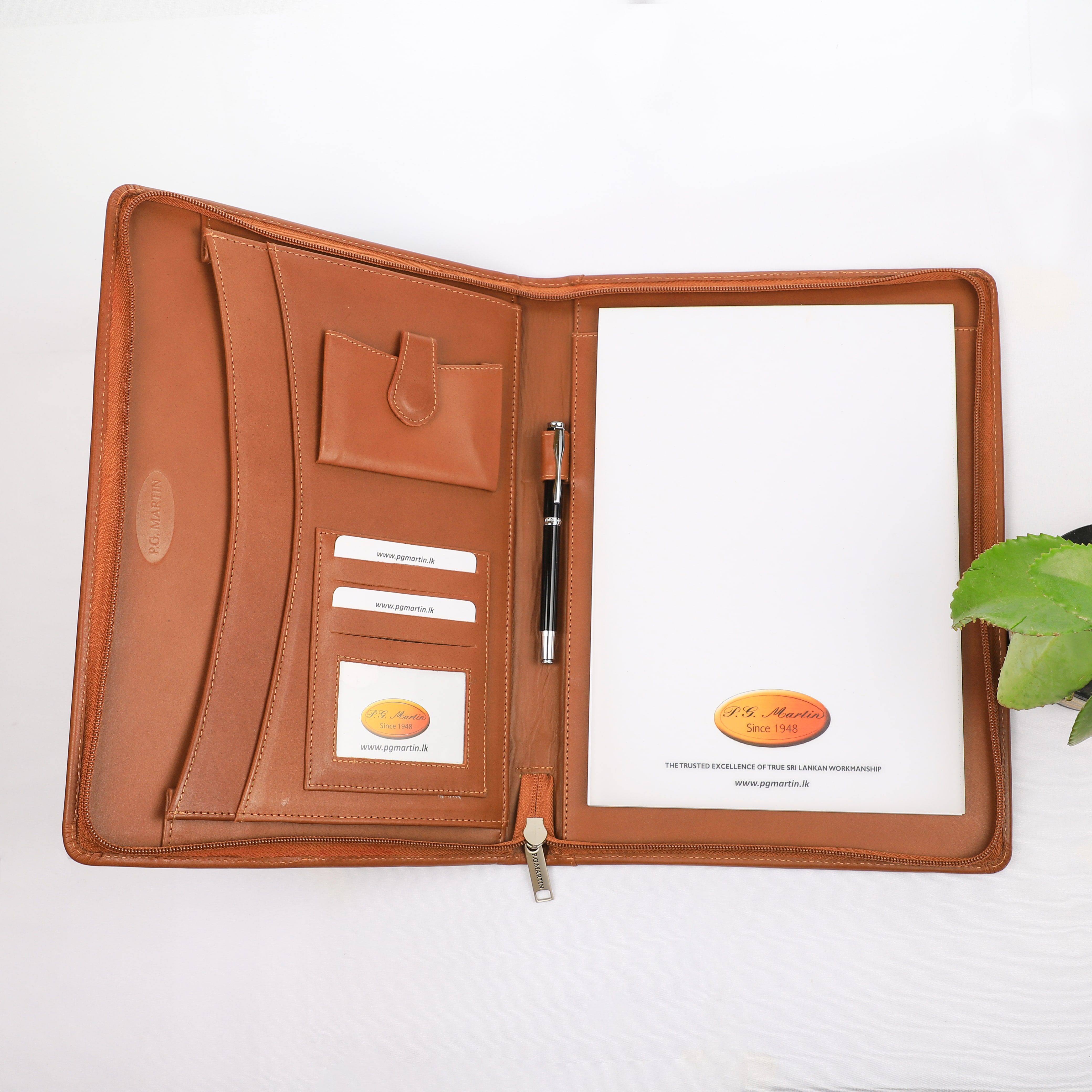 Finley Organizer Case Genuine Leather Tan
