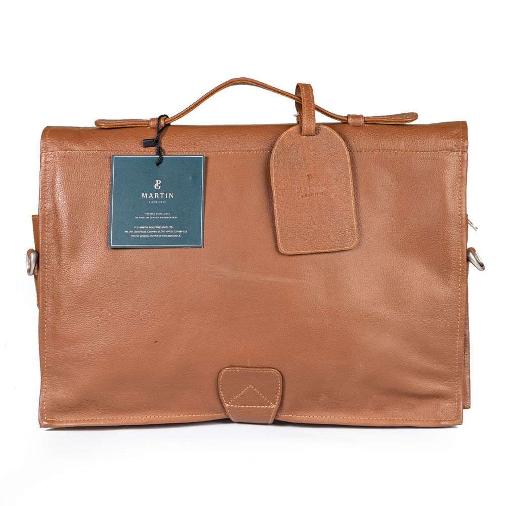 Edgar Messenger Bag Genuine Leather Tan