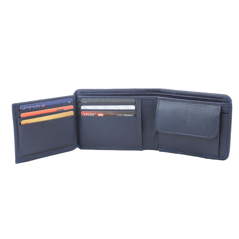Spectre Men's Wallet Genuine Leather Navy Blue