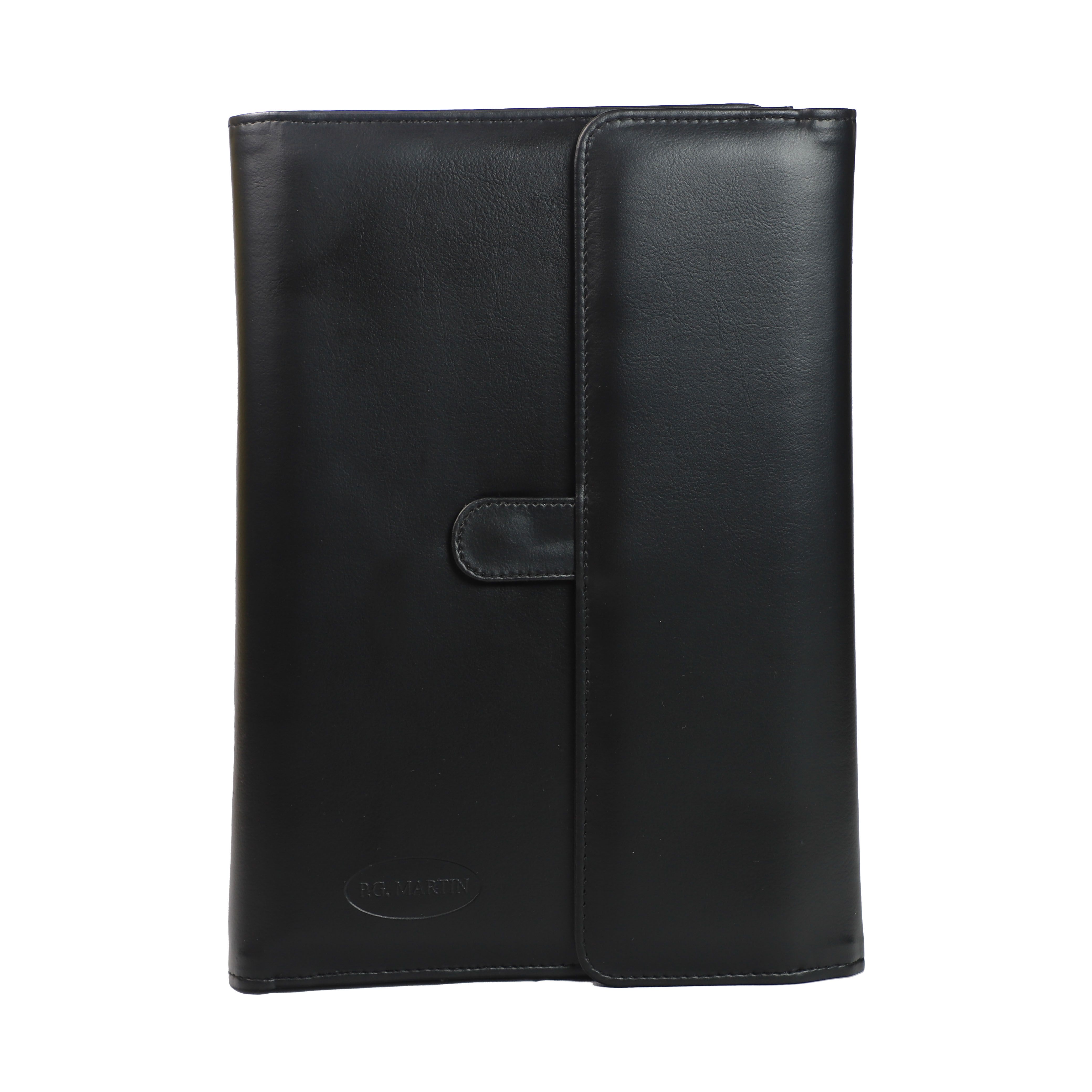 Leonidas Tri-Fold Organizer Case Artificial Leather Black