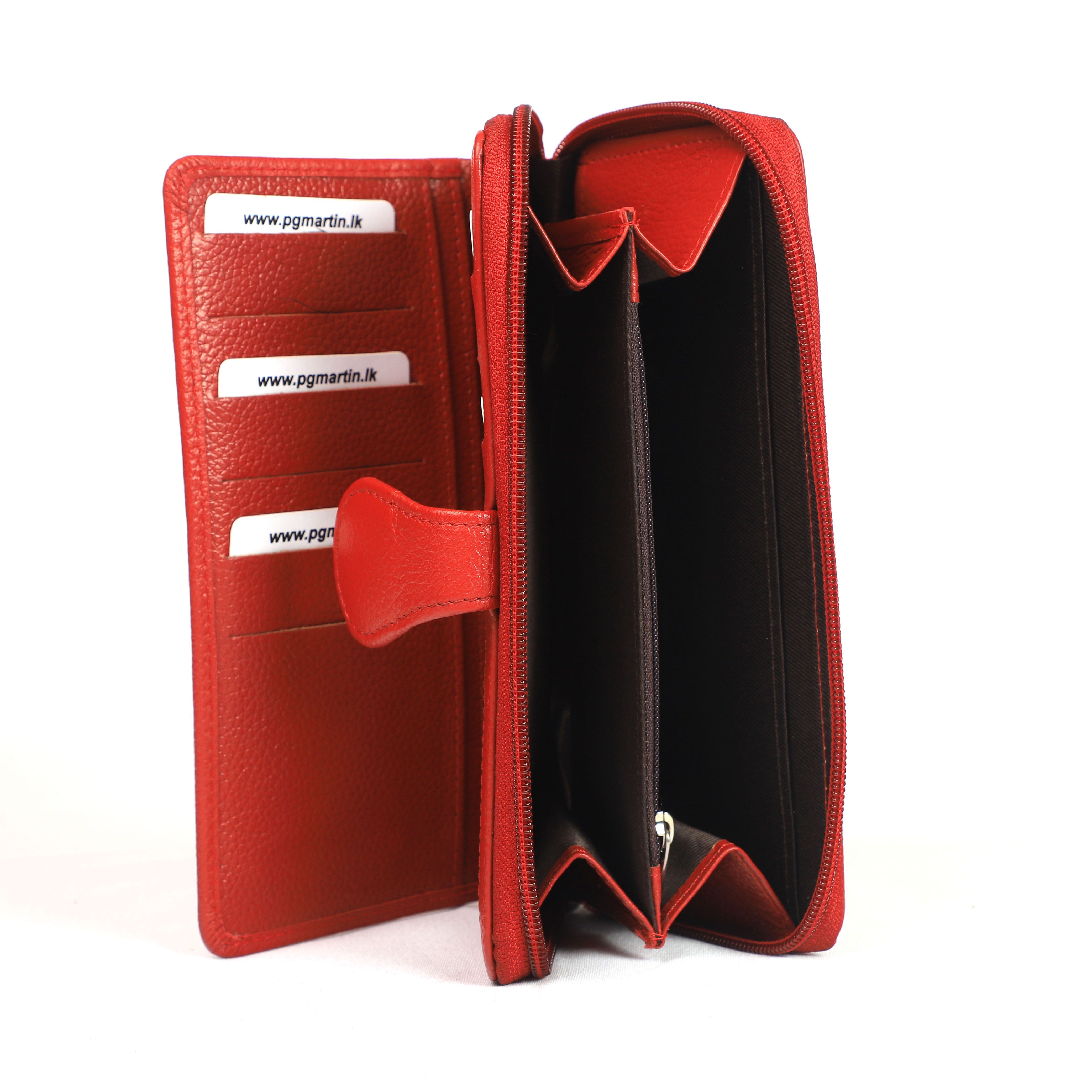 Melody Women's Wallet Genuine Leather Red