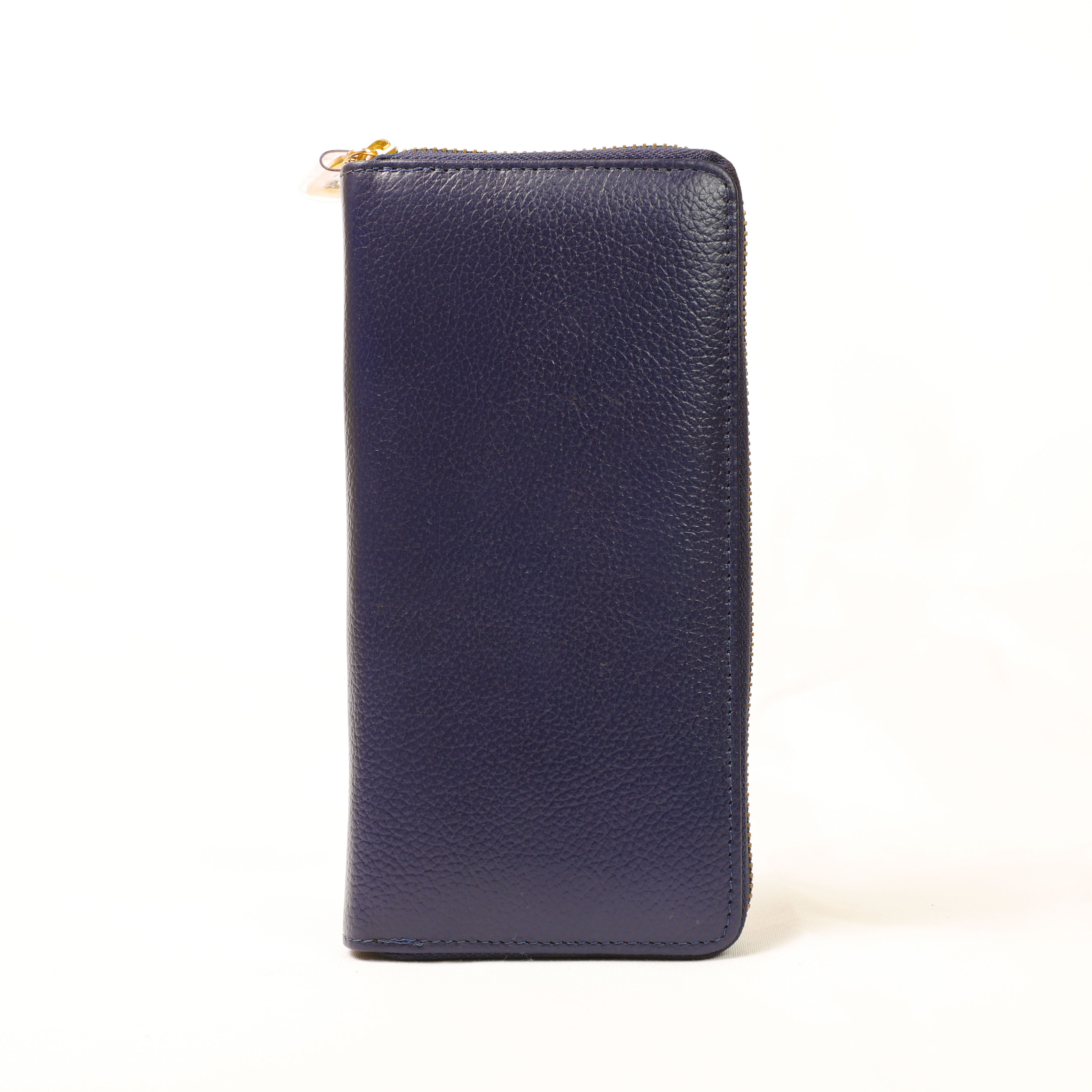 Michelle Women's Wallet Genuine Leather Navy Blue