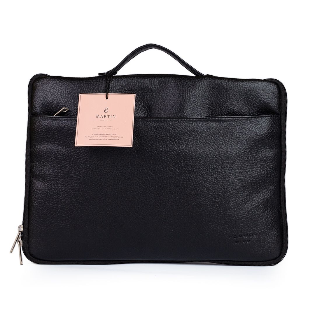 Qubec Laptop Sleeve Artificial Leather Brown_Black
