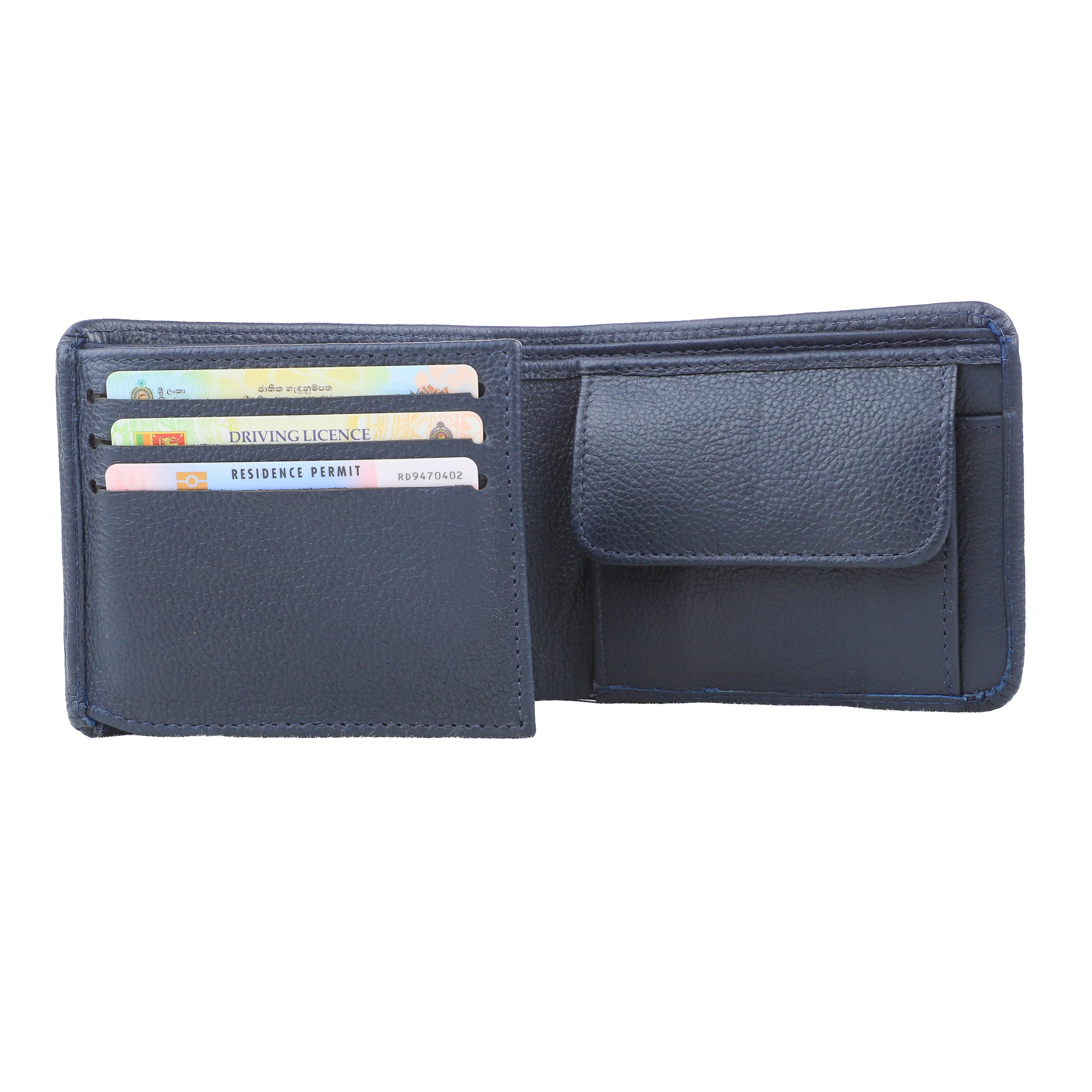 Spectre Men's Wallet Genuine Leather Navy Blue